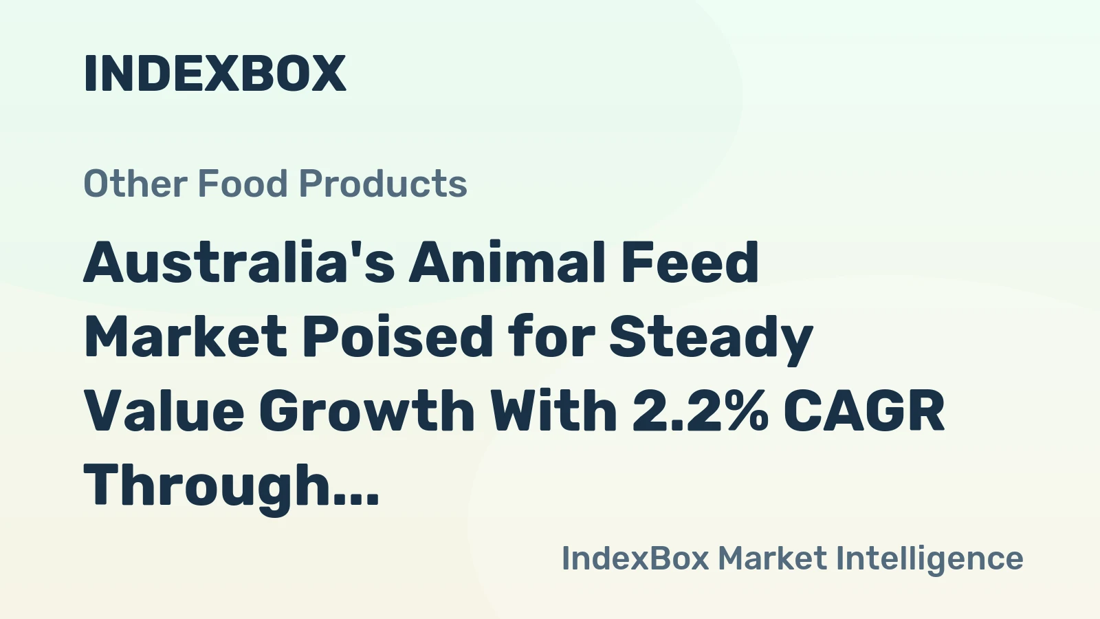 Australia's Animal Feed Market Poised for Steady Value Growth With 2.2% CAGR Through 2035