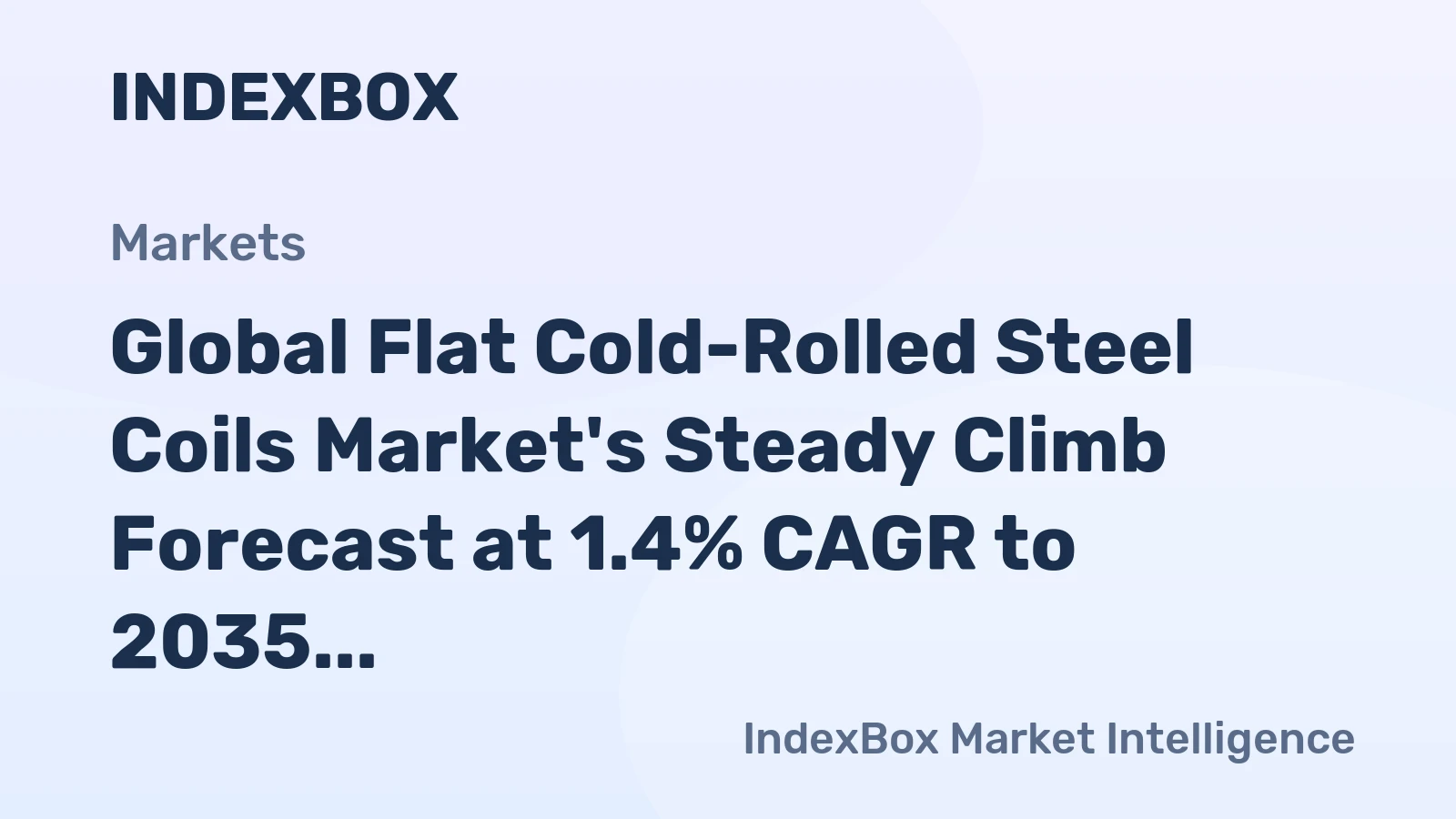 Global Flat Cold-Rolled Steel Coils Market's Steady Climb Forecast at 1.4% CAGR to 2035