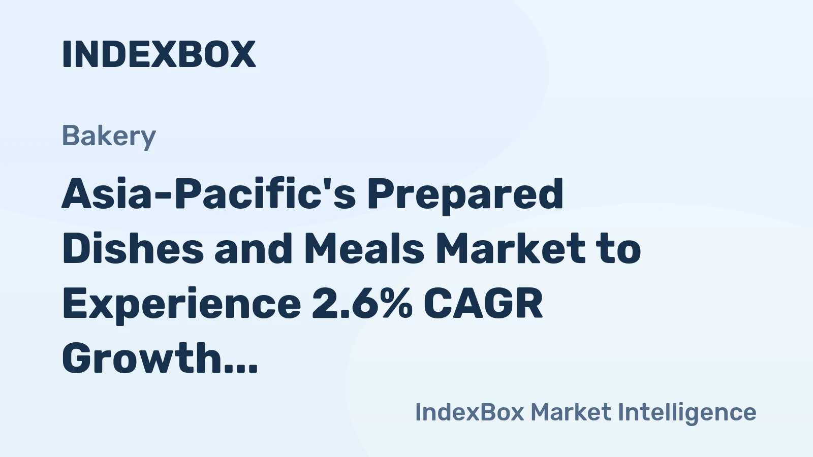 Asia-Pacific's Prepared Dishes and Meals Market to Experience 2.6% CAGR Growth by 2035