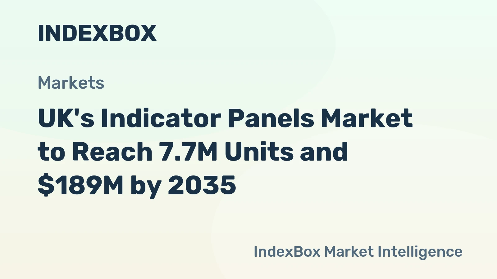 UK's Indicator Panels Market to Reach 7.7M Units and $189M by 2035