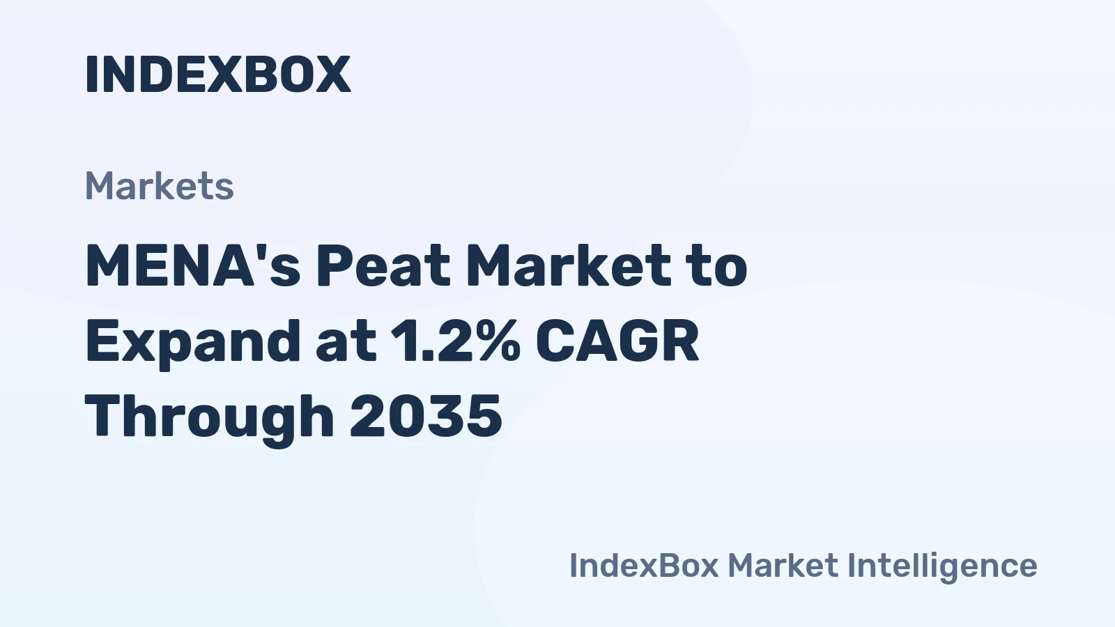 MENA's Peat Market to Expand at 1.2% CAGR Through 2035