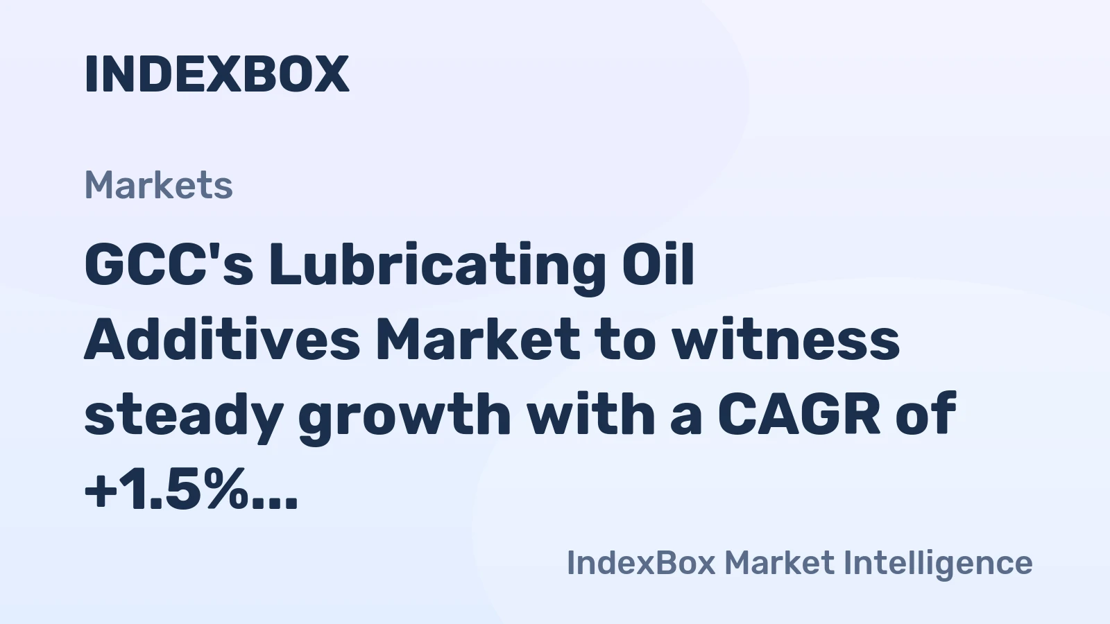 GCC's Lubricating Oil Additives Market to witness steady growth with a CAGR of +1.5% by 2035
