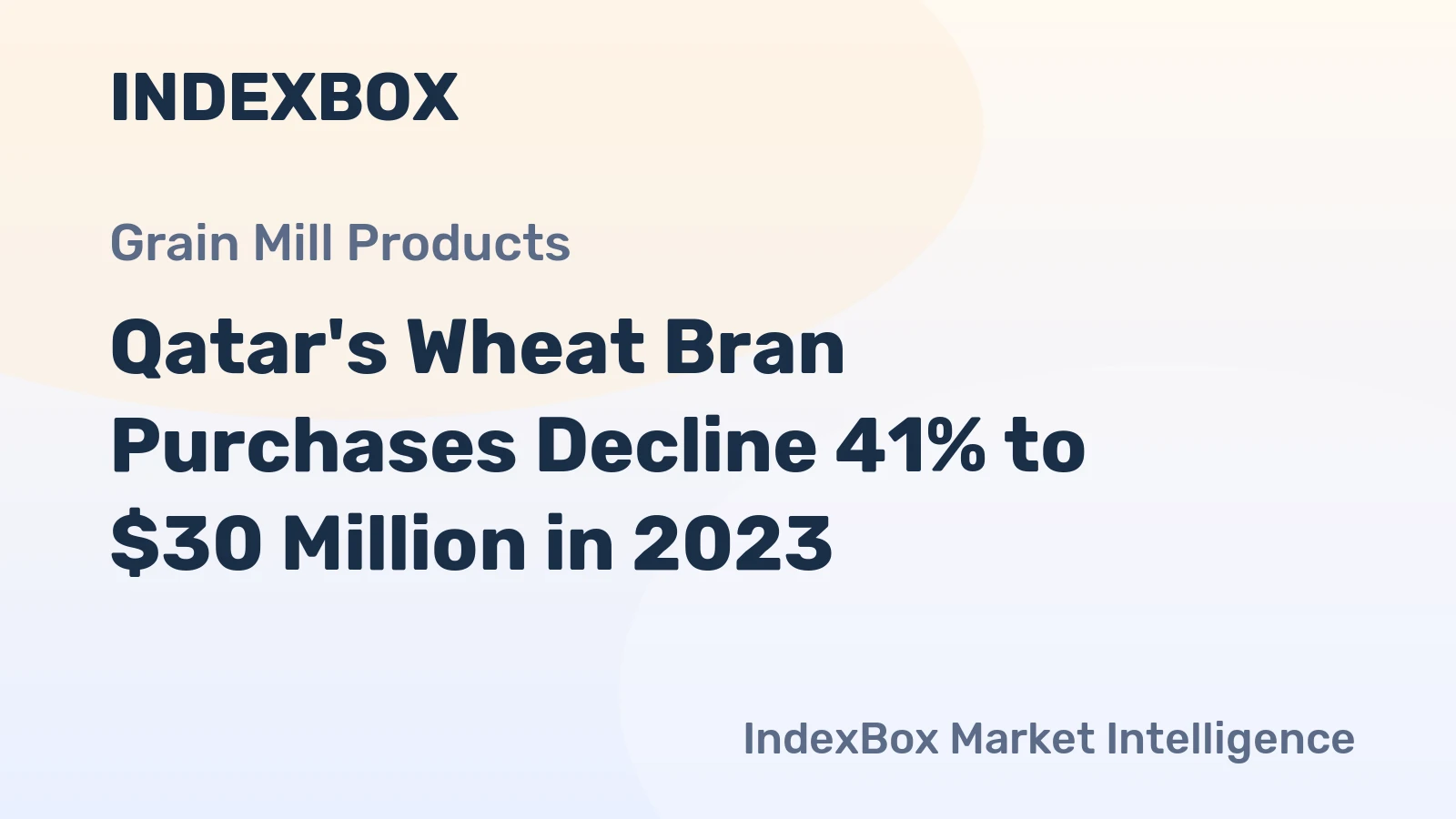 Qatar's Wheat Bran Purchases Decline 41% to $30 Million in 2023