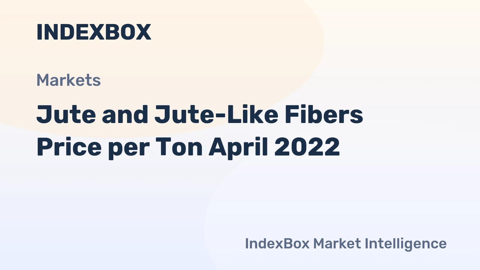 Jute and Jute-Like Fibers Price per Ton April 2022