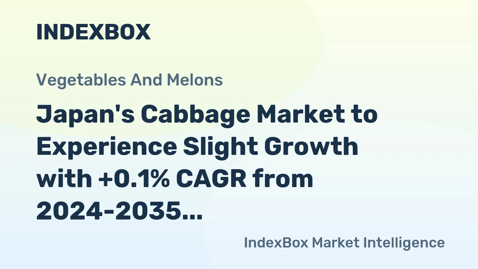 Japan's Cabbage Market to Experience Slight Growth with +0.1% CAGR from 2024-2035