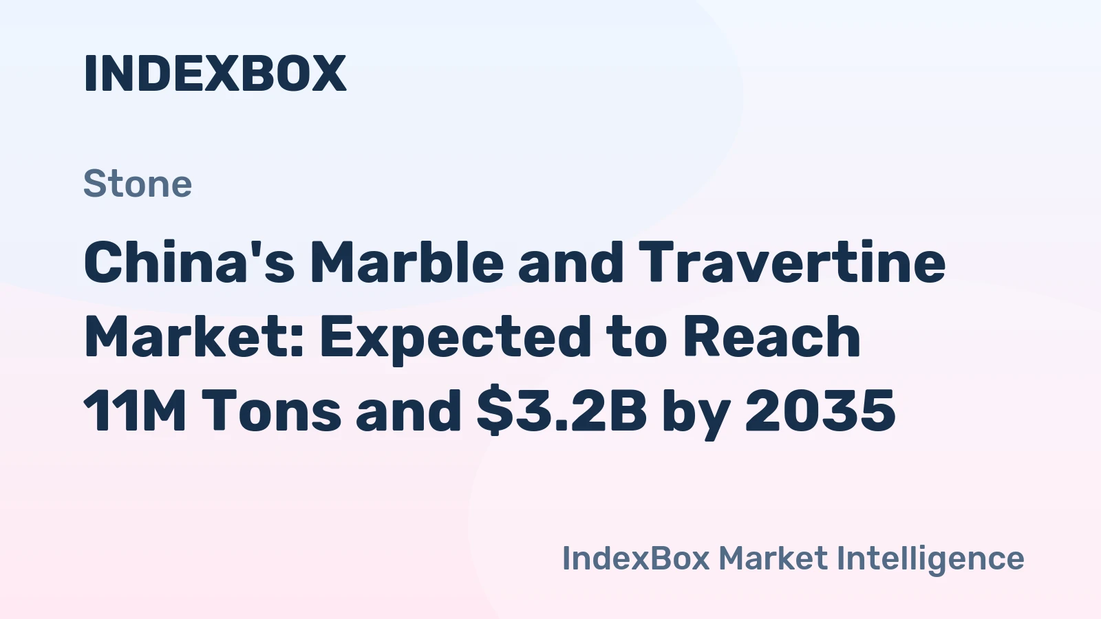 China's Marble and Travertine Market: Expected to Reach 11M Tons and $3.2B by 2035