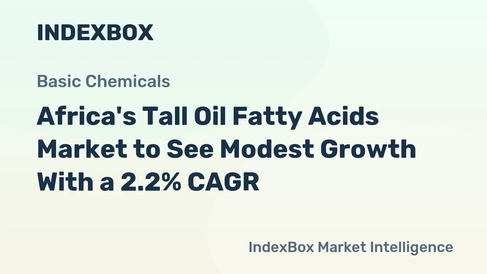 Africa's Tall Oil Fatty Acids Market to See Modest Growth With a 2.2% CAGR