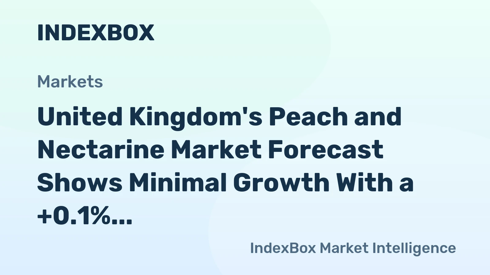 United Kingdom's Peach and Nectarine Market Forecast Shows Minimal Growth With a +0.1% CAGR