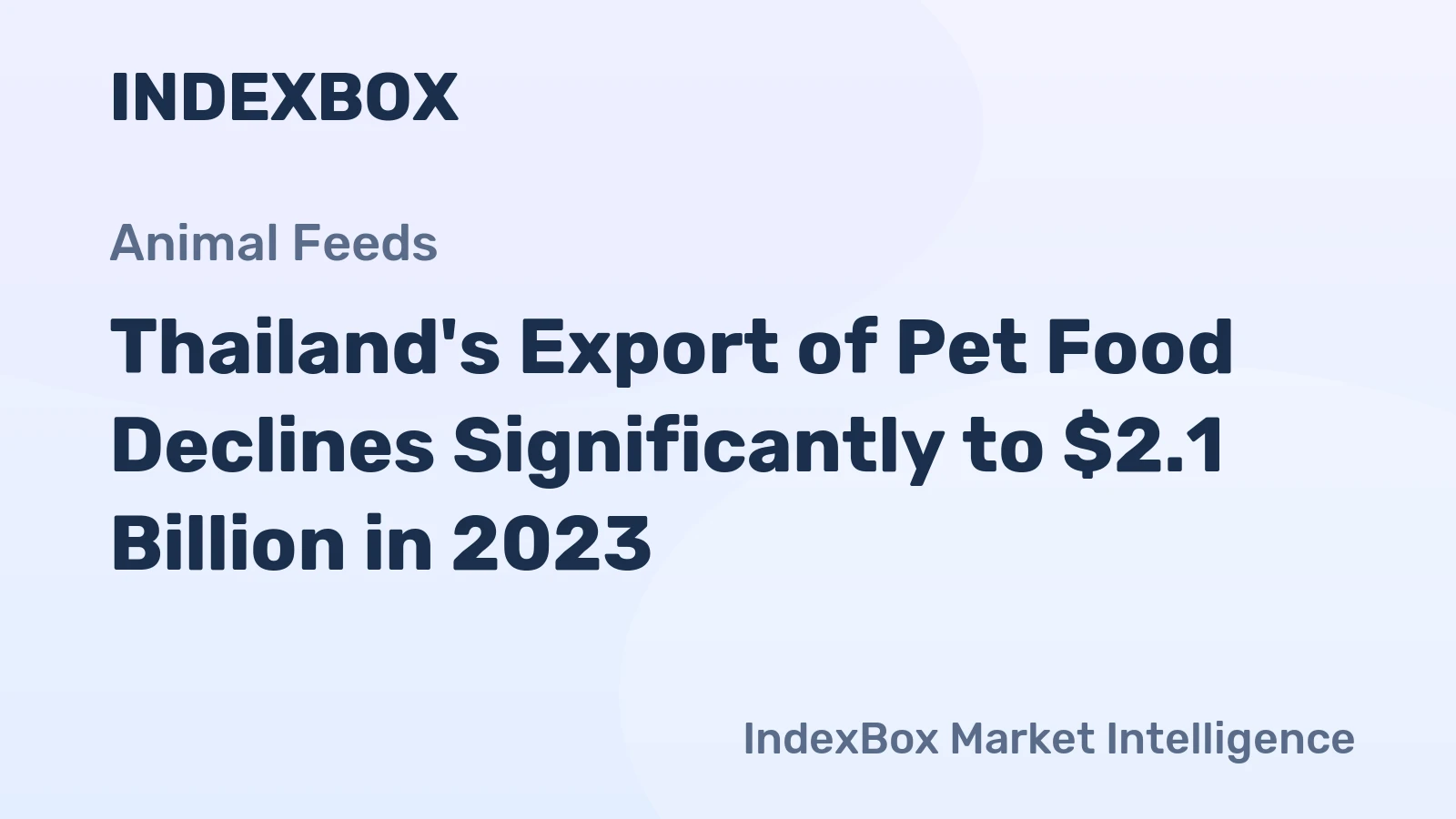 Thailand's Export of Pet Food Declines Significantly to $2.1 Billion in 2023