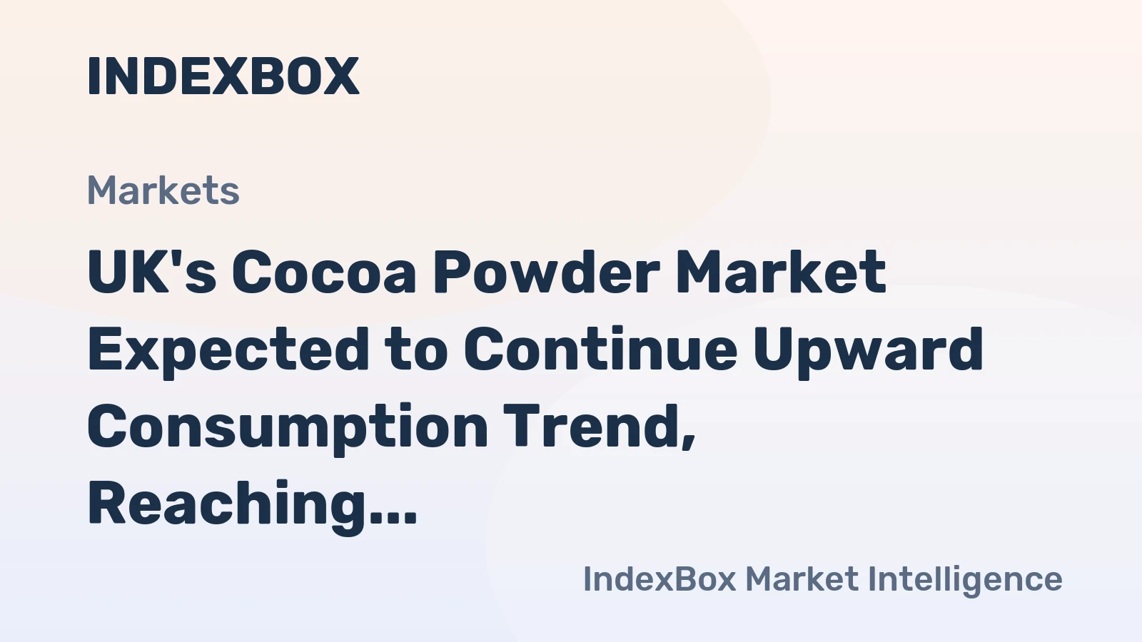 UK's Cocoa Powder Market Expected to Continue Upward Consumption Trend, Reaching 51K Tons by 2035