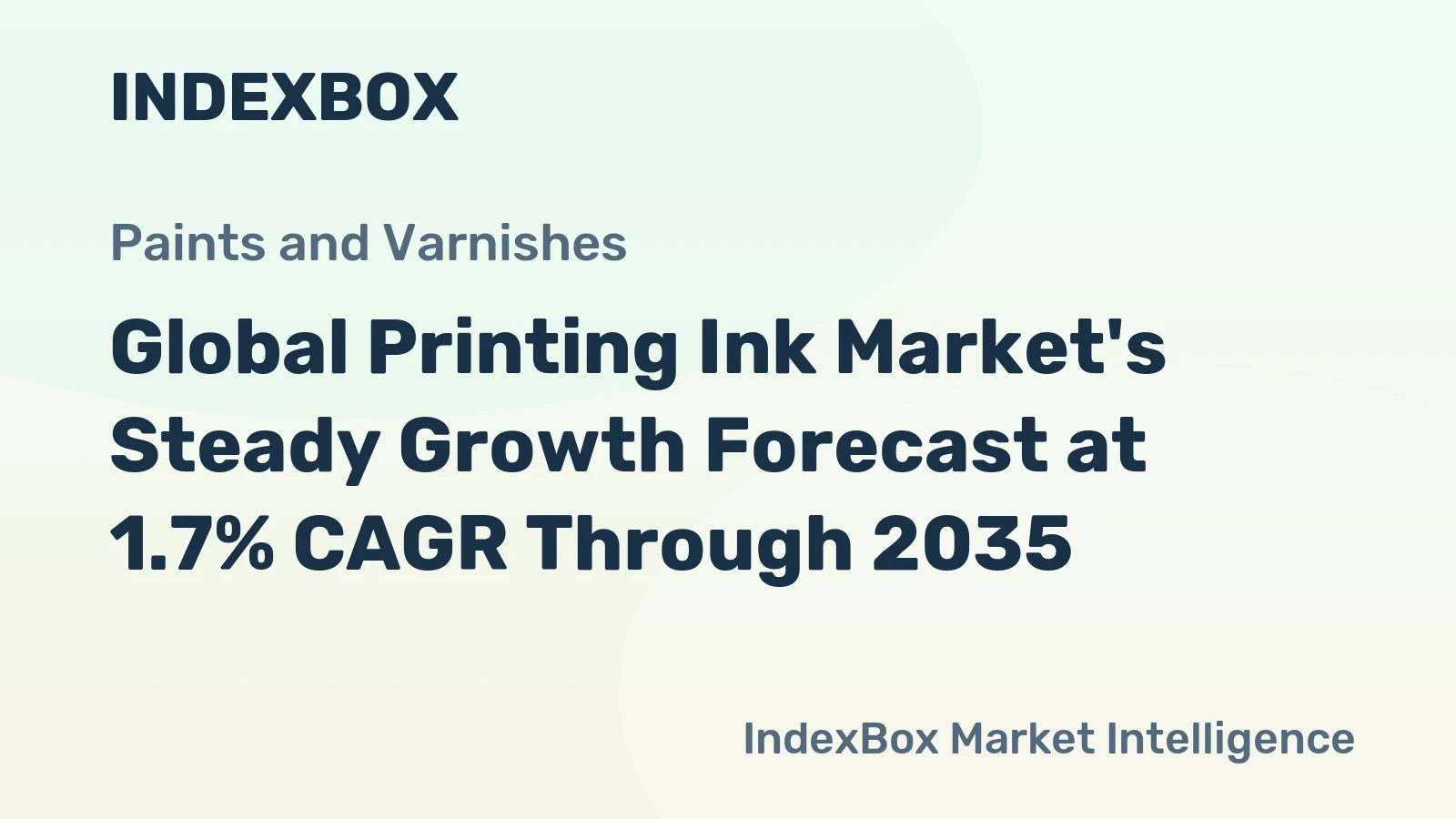 Global Printing Ink Market's Steady Growth Forecast at 1.7% CAGR Through 2035