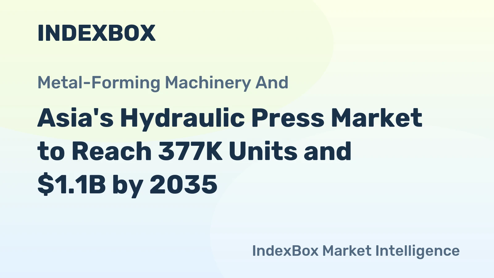 Asia's Hydraulic Press Market to Reach 377K Units and $1.1B by 2035