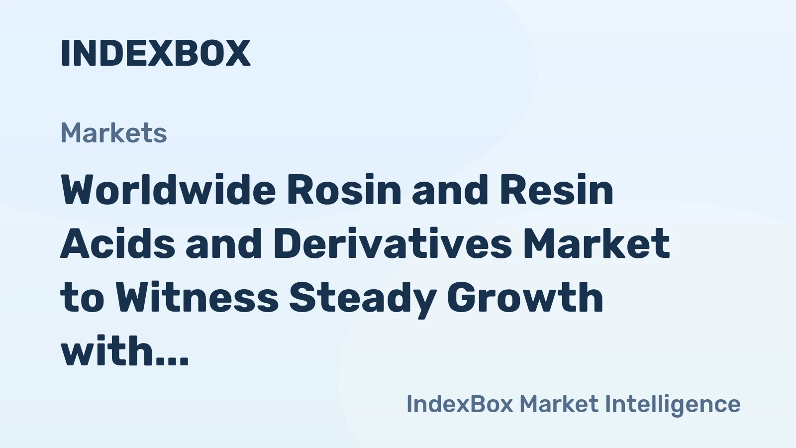 Worldwide Rosin and Resin Acids and Derivatives Market to Witness Steady Growth with +1.1% CAGR from 2024 to 2035