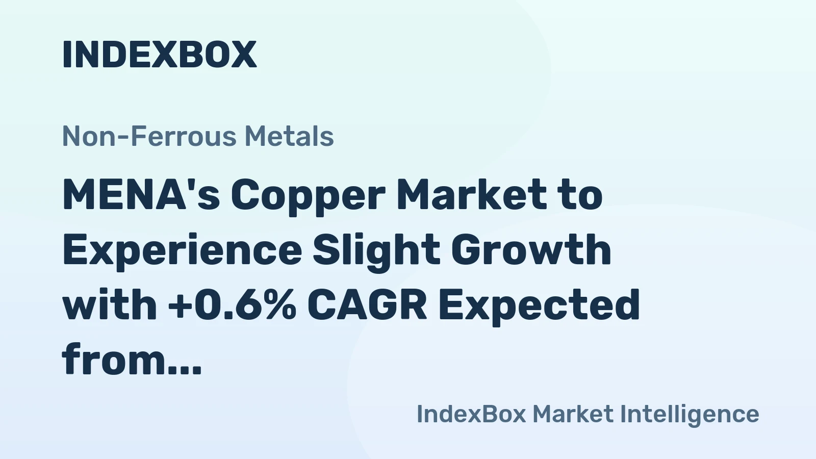 MENA's Copper Market to Experience Slight Growth with +0.6% CAGR Expected from 2024 to 2035