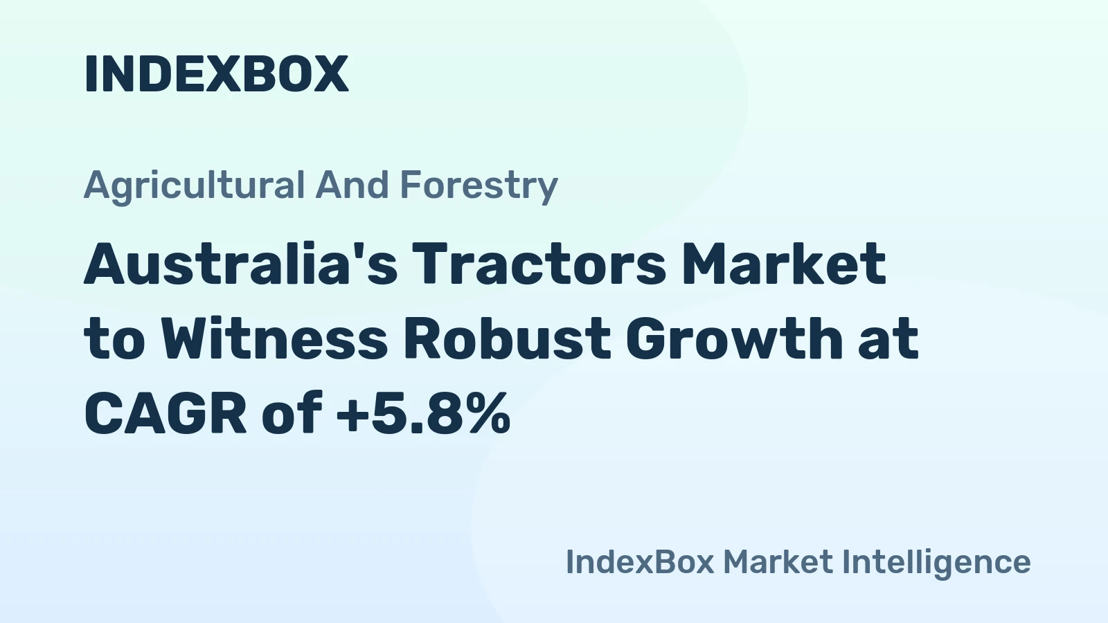 Australia's Tractors Market to Witness Robust Growth at CAGR of +5.8%