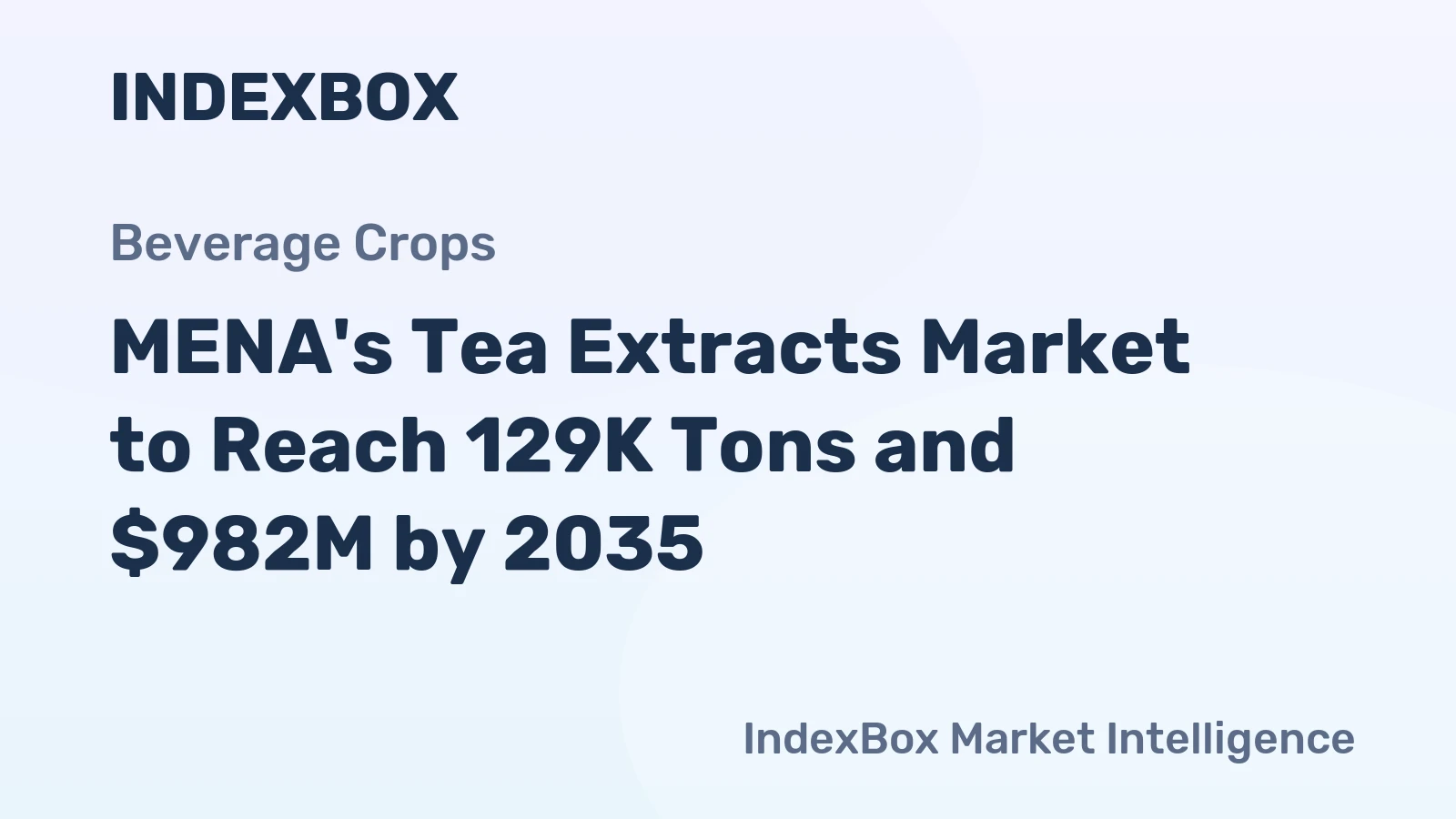 MENA's Tea Extracts Market to Reach 129K Tons and $982M by 2035