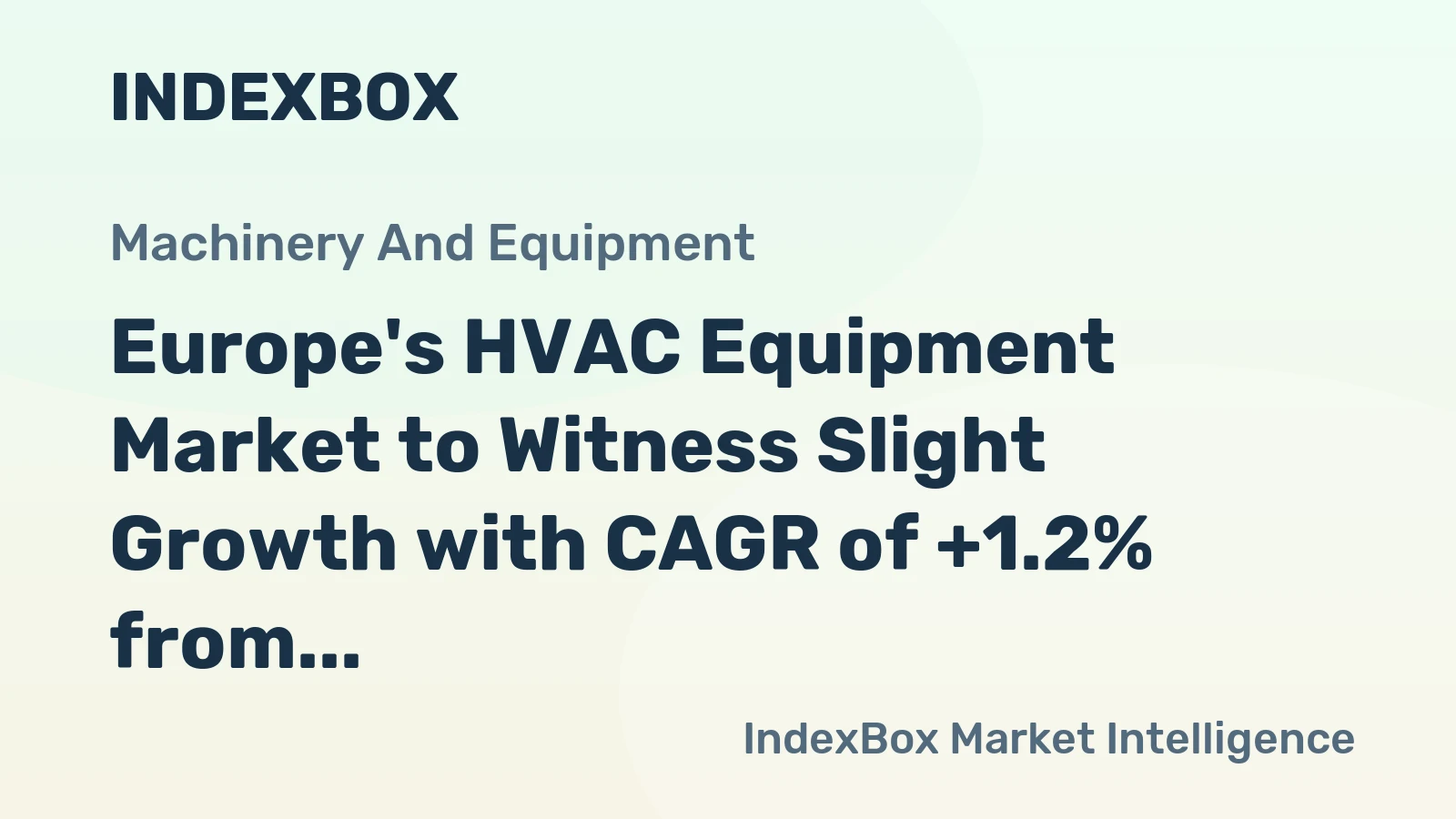 Europe's HVAC Equipment Market to Witness Slight Growth with CAGR of +1.2% from 2024 to 2035