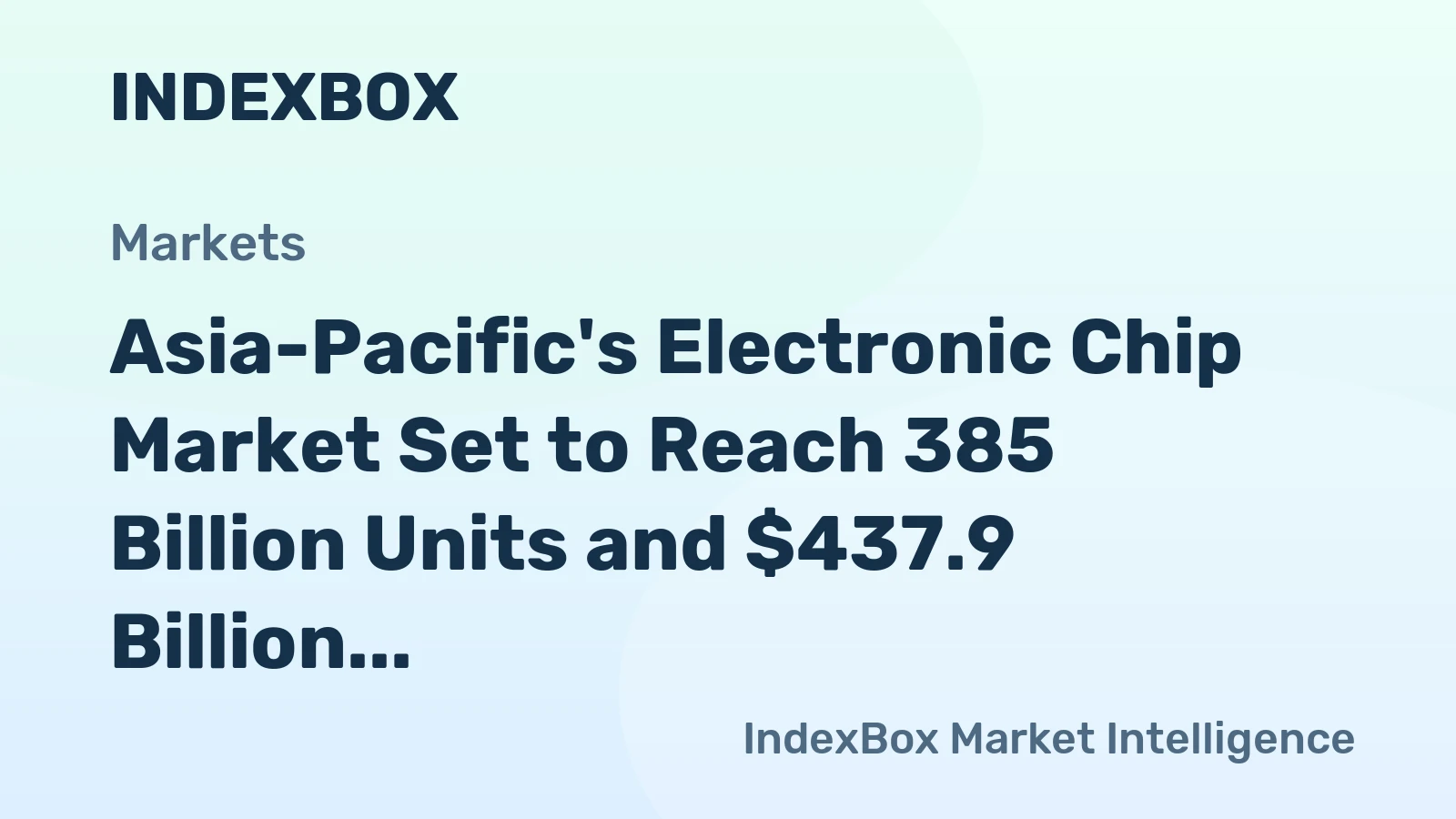 Asia-Pacific's Electronic Chip Market Set to Reach 385 Billion Units and $437.9 Billion by 2035