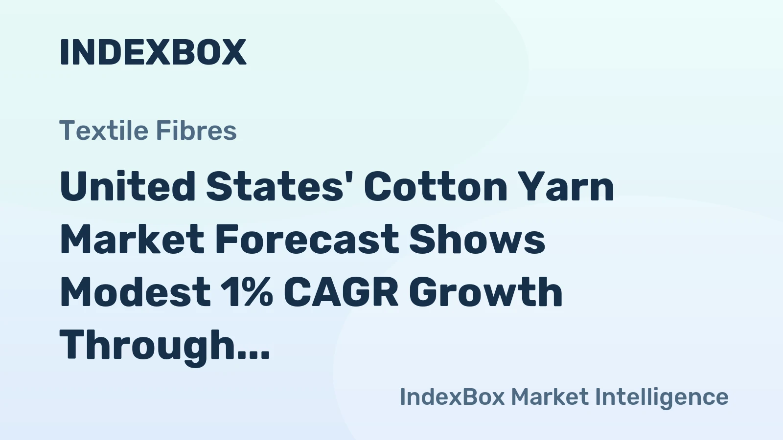 United States' Cotton Yarn Market Forecast Shows Modest 1% CAGR Growth Through 2035