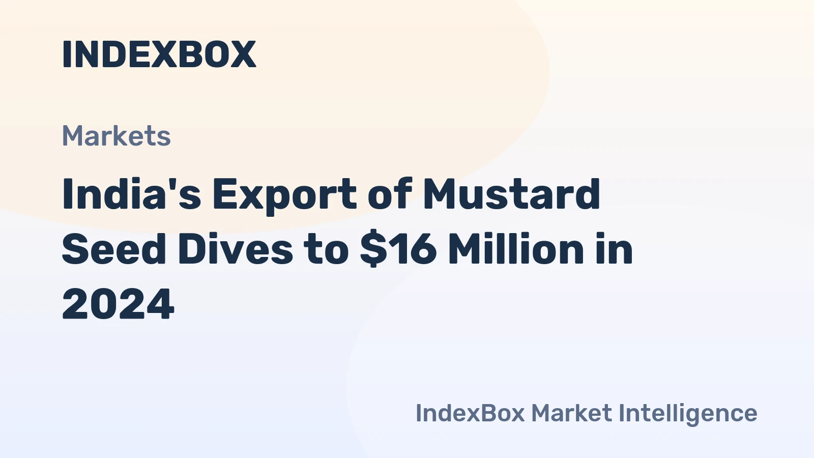 India's Export of Mustard Seed Dives to $16 Million in 2024