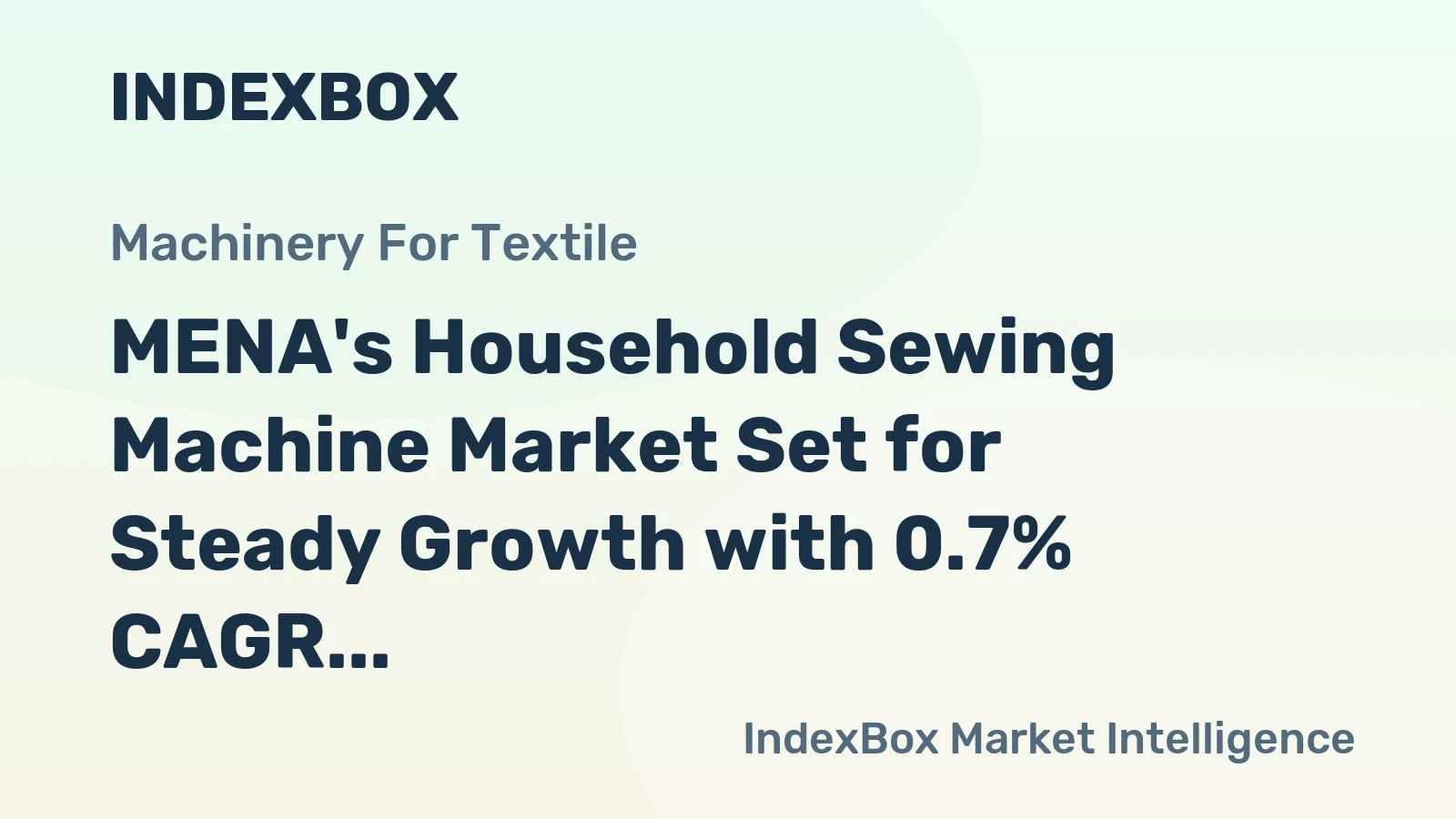 MENA's Household Sewing Machine Market Set for Steady Growth with 0.7% CAGR