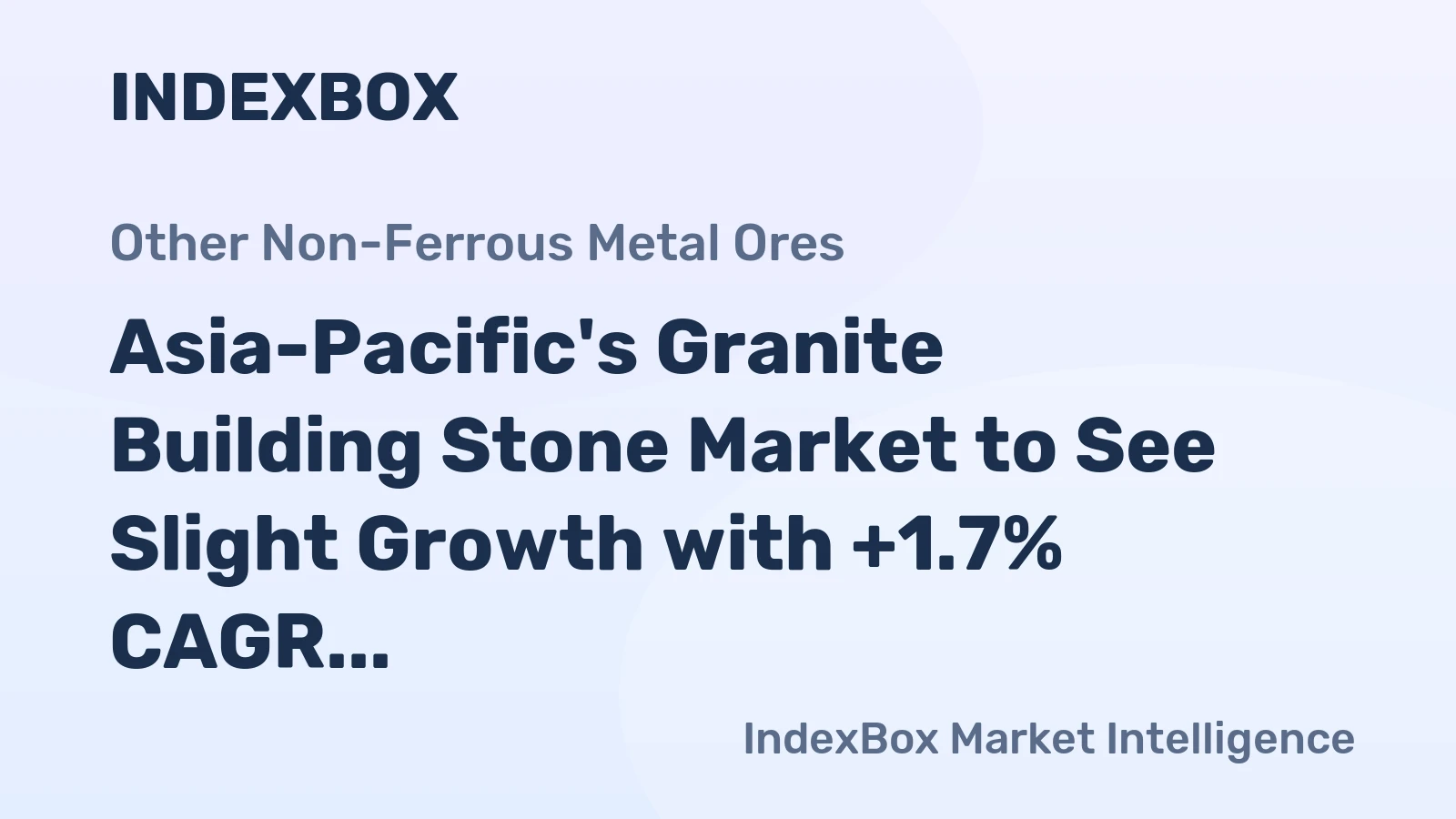 Asia-Pacific's Granite Building Stone Market to See Slight Growth with +1.7% CAGR in Volume from 2024-2035