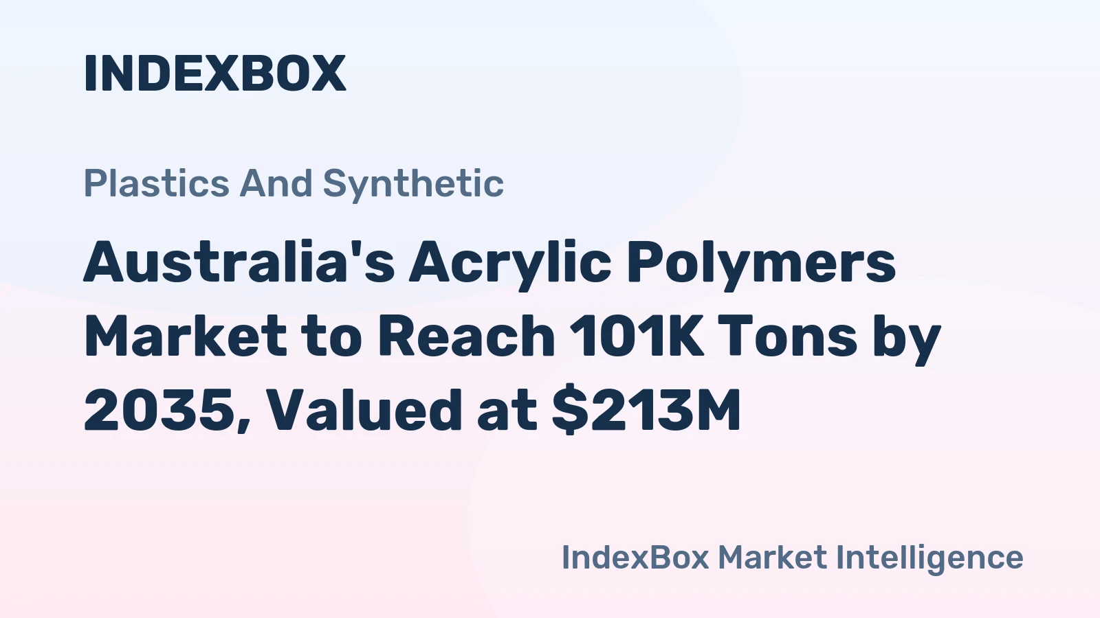 Australia's Acrylic Polymers Market to Reach 101K Tons by 2035, Valued at $213M