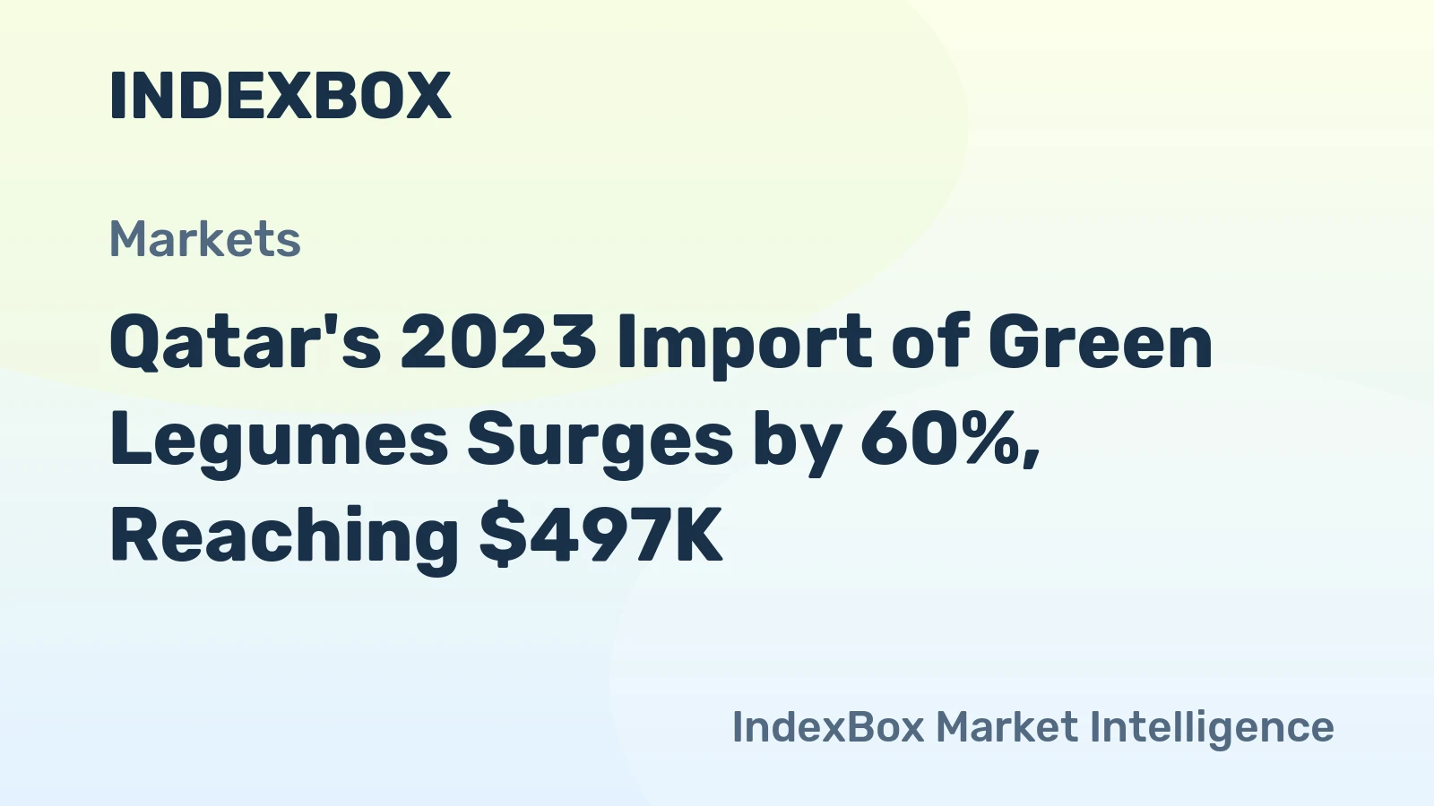 Qatar's 2023 Import of Green Legumes Surges by 60%, Reaching $497K