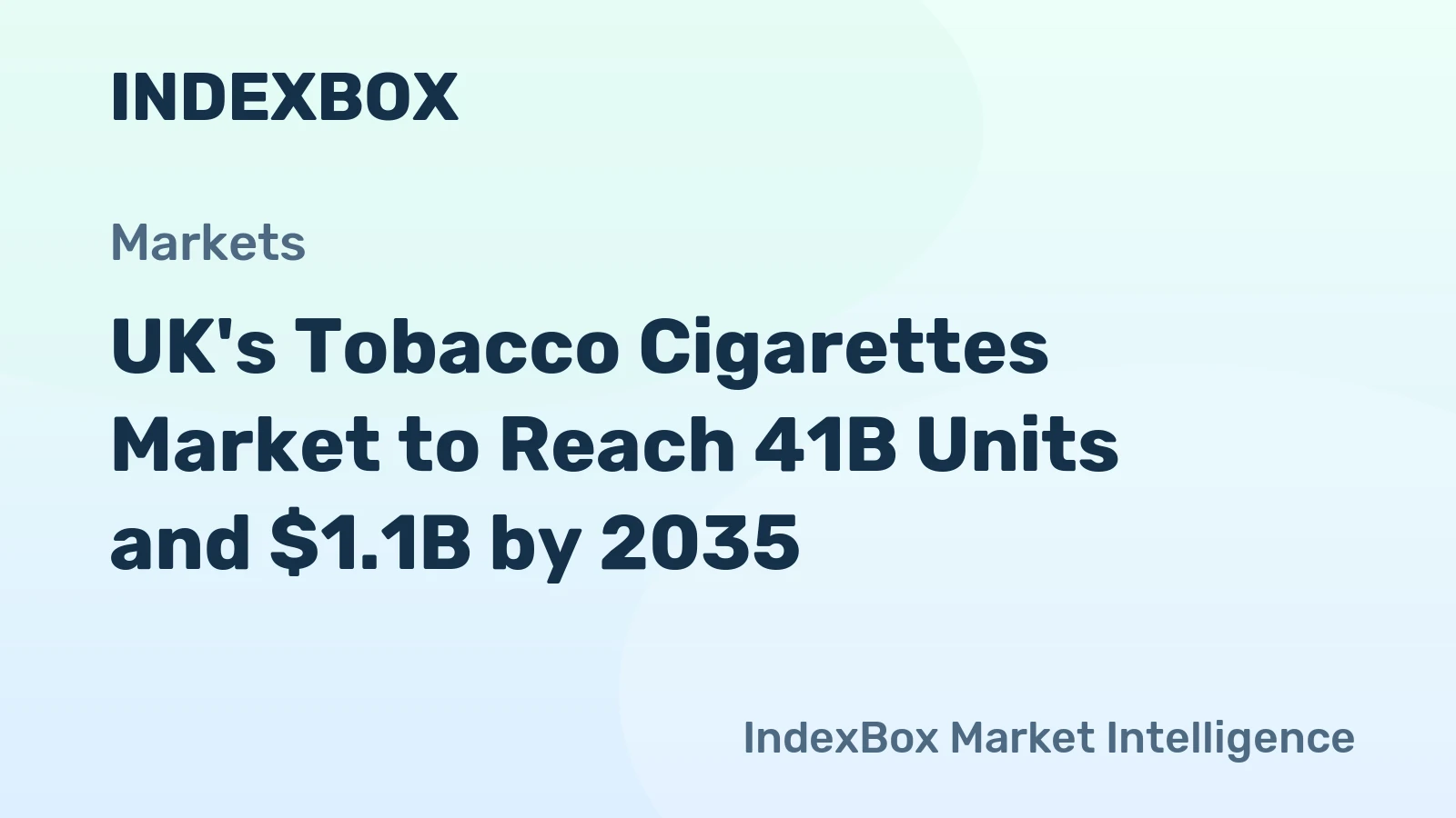UK's Tobacco Cigarettes Market to Reach 41B Units and $1.1B by 2035