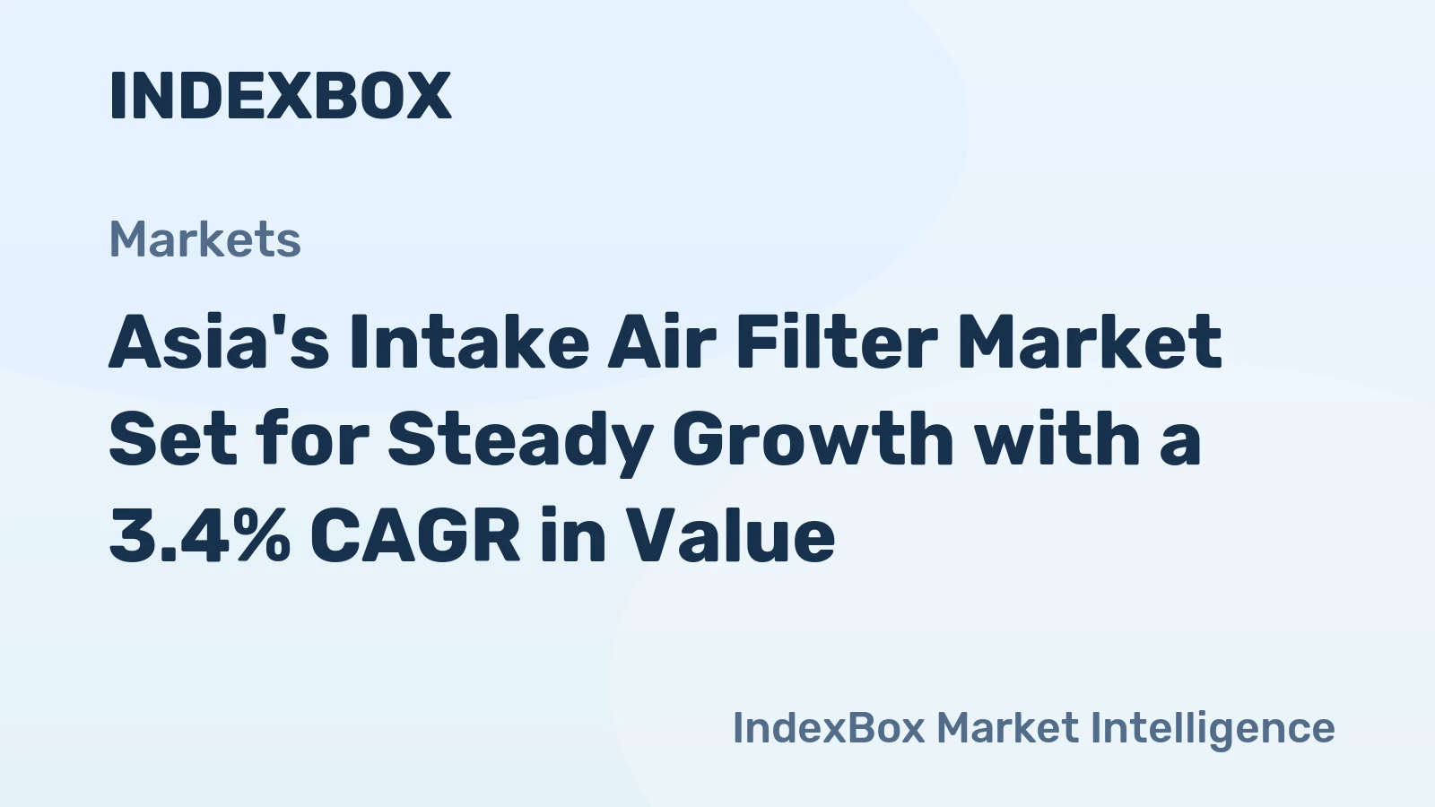 Asia's Intake Air Filter Market Set for Steady Growth with a 3.4% CAGR in Value