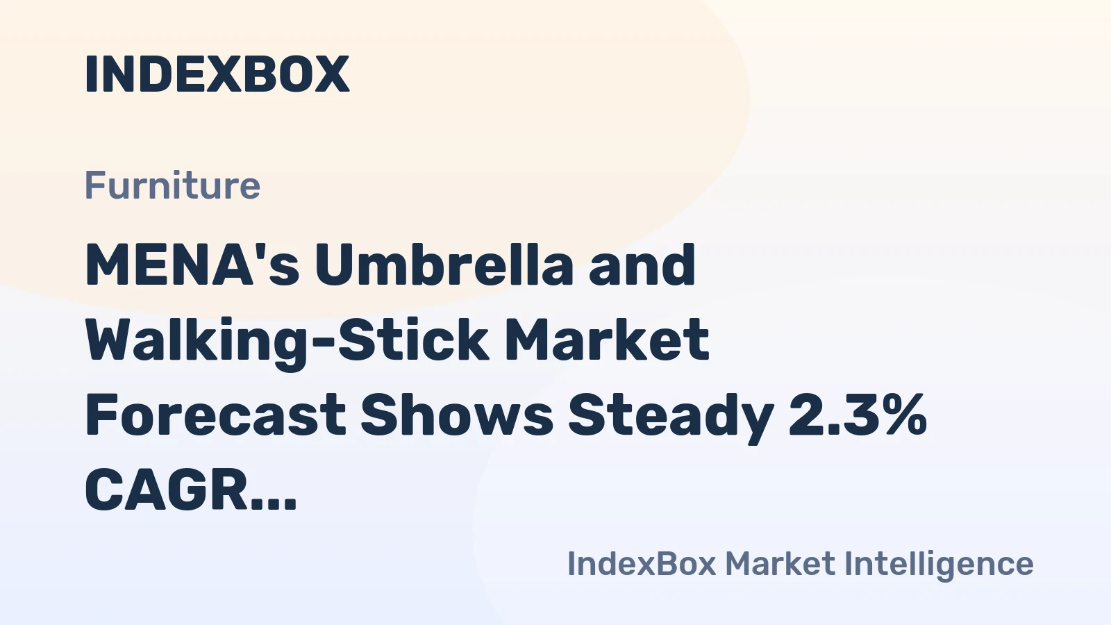 MENA's Umbrella and Walking-Stick Market Forecast Shows Steady 2.3% CAGR Growth Through 2035