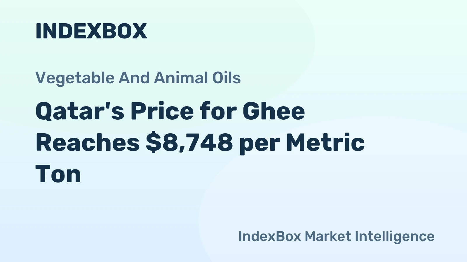 Qatar's Price for Ghee Reaches $8,748 per Metric Ton