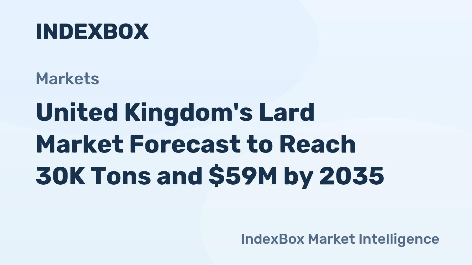 United Kingdom's Lard Market Forecast to Reach 30K Tons and $59M by 2035