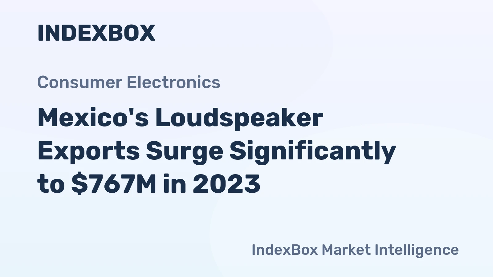 Mexico's Loudspeaker Exports Surge Significantly to $767M in 2023