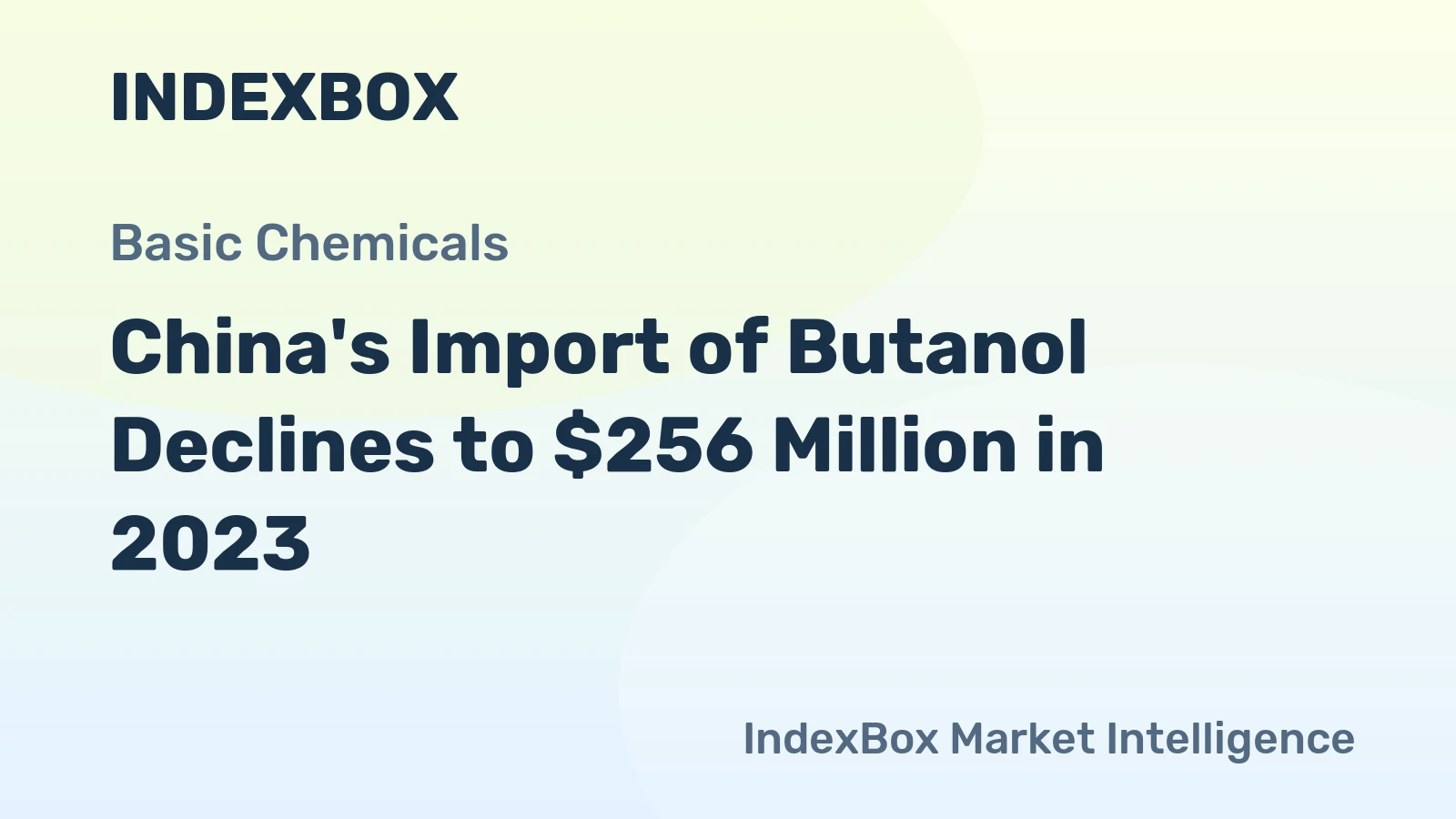 China's Import of Butanol Declines to $256 Million in 2023