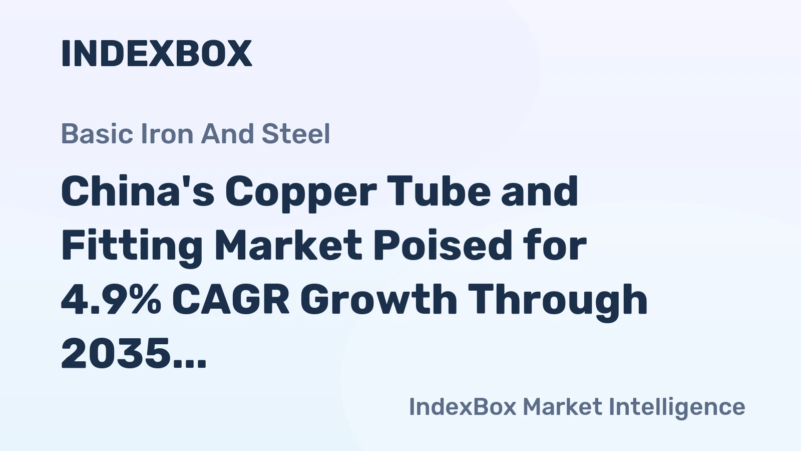 China's Copper Tube and Fitting Market Poised for 4.9% CAGR Growth Through 2035