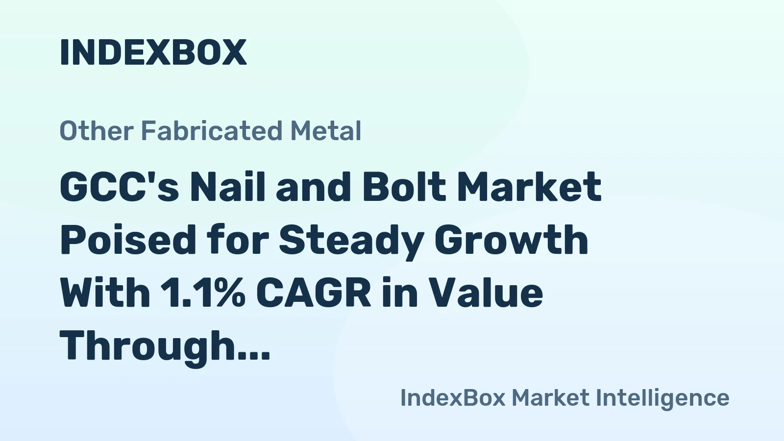 GCC's Nail and Bolt Market Poised for Steady Growth With 1.1% CAGR in Value Through 2035