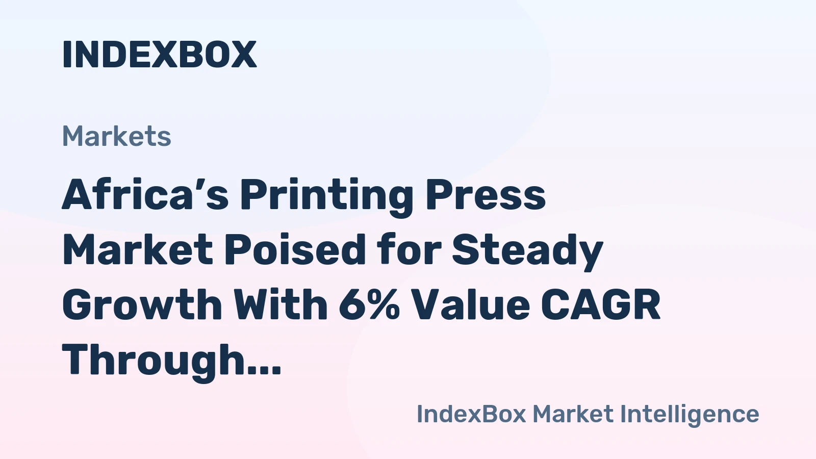 Africa’s Printing Press Market Poised for Steady Growth With 6% Value CAGR Through 2035