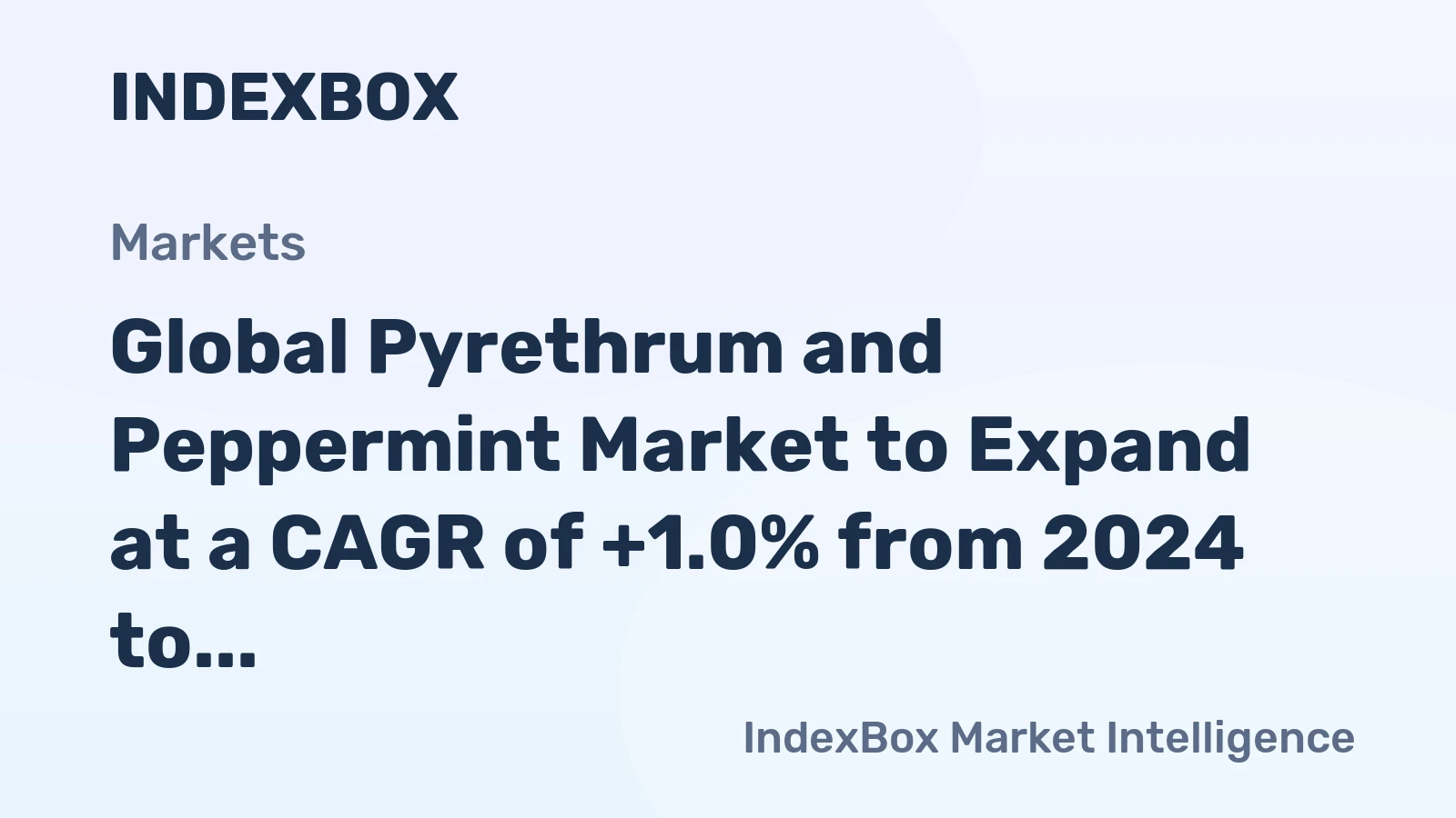Global Pyrethrum and Peppermint Market to Expand at a CAGR of +1.0% from 2024 to 2035