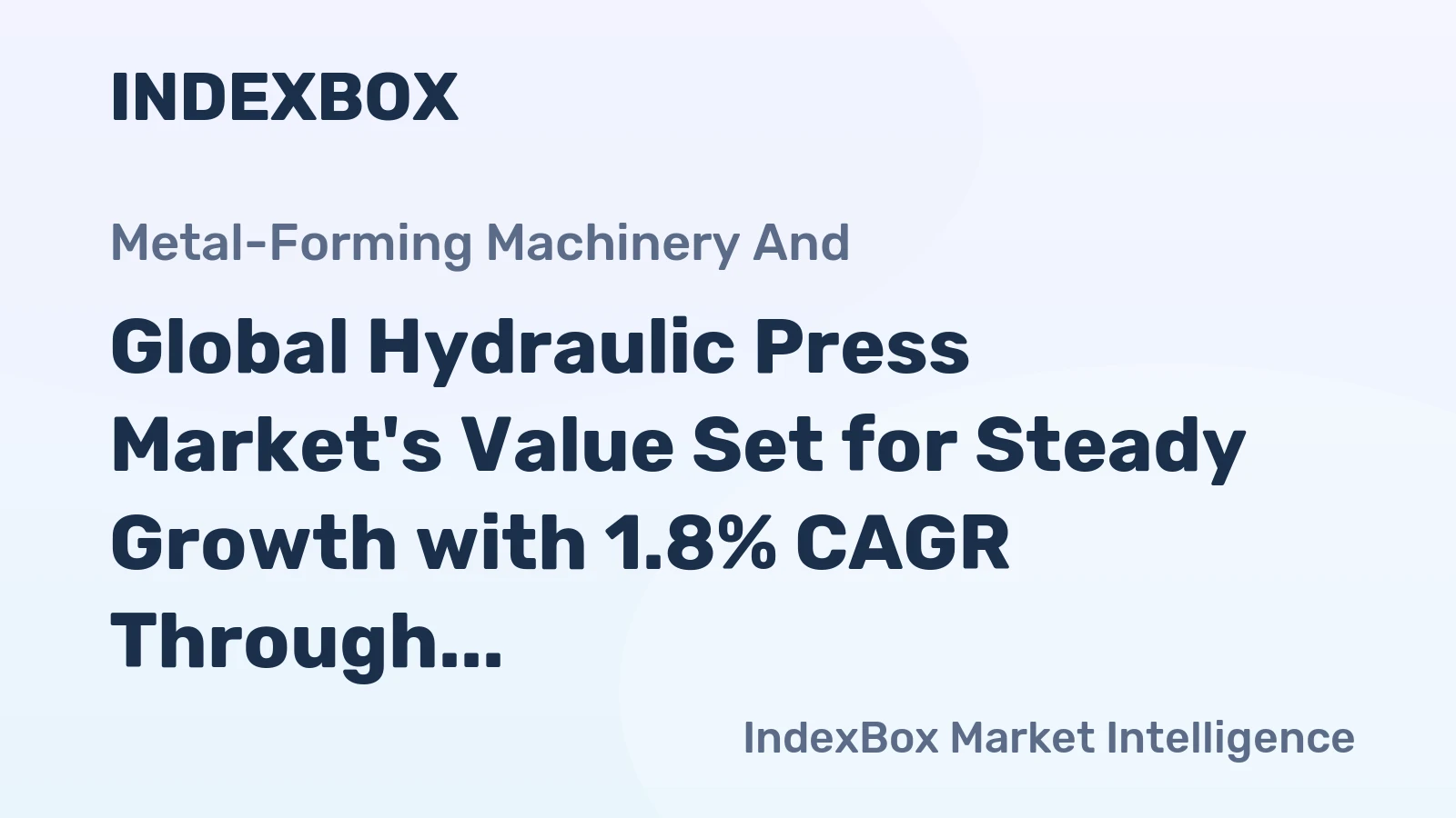 Global Hydraulic Press Market's Value Set for Steady Growth with 1.8% CAGR Through 2035