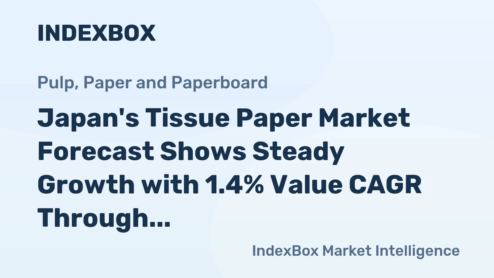 Japan's Tissue Paper Market Forecast Shows Steady Growth with 1.4% Value CAGR Through 2035