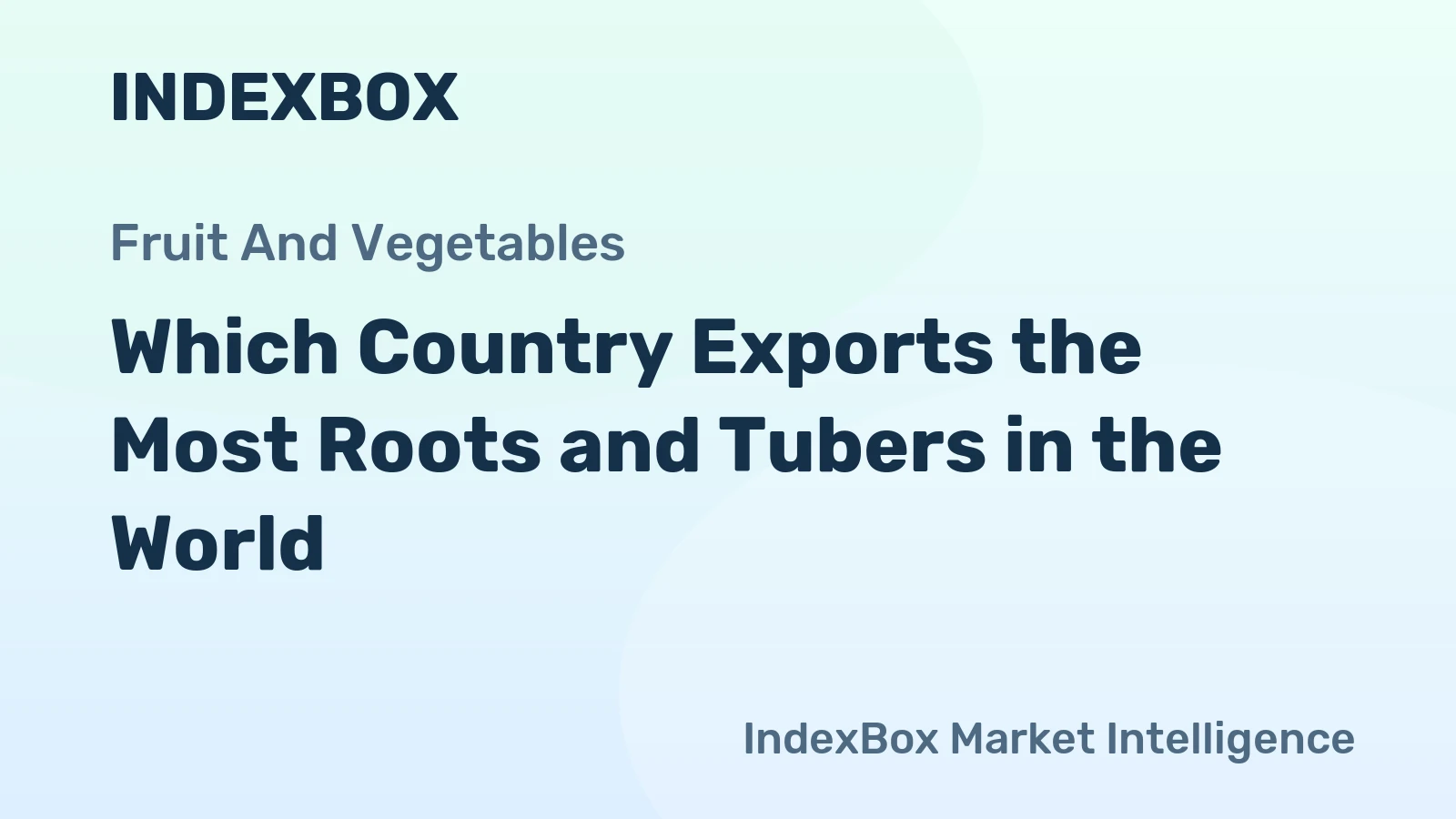 Which Country Exports the Most Roots and Tubers in the World?