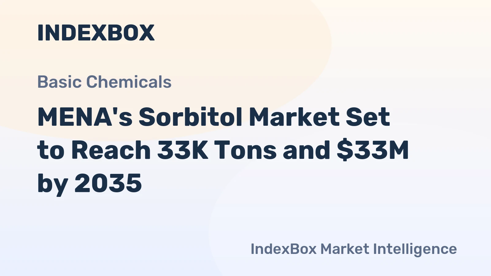 MENA's Sorbitol Market Set to Reach 33K Tons and $33M by 2035