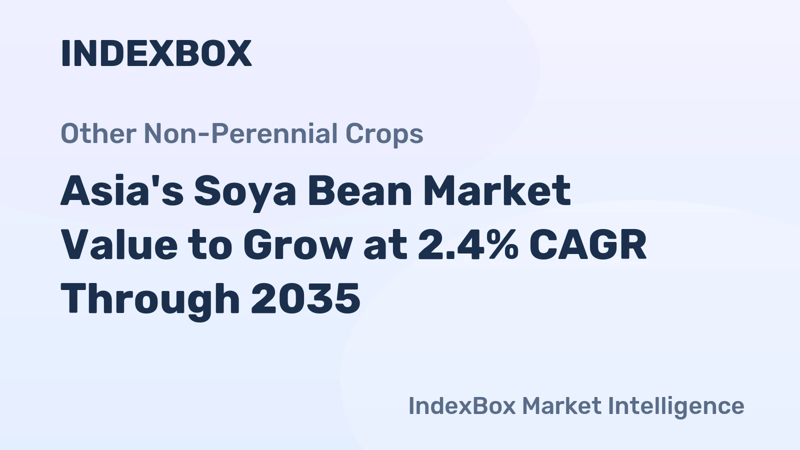 Asia's Soya Bean Market Value to Grow at 2.4% CAGR Through 2035