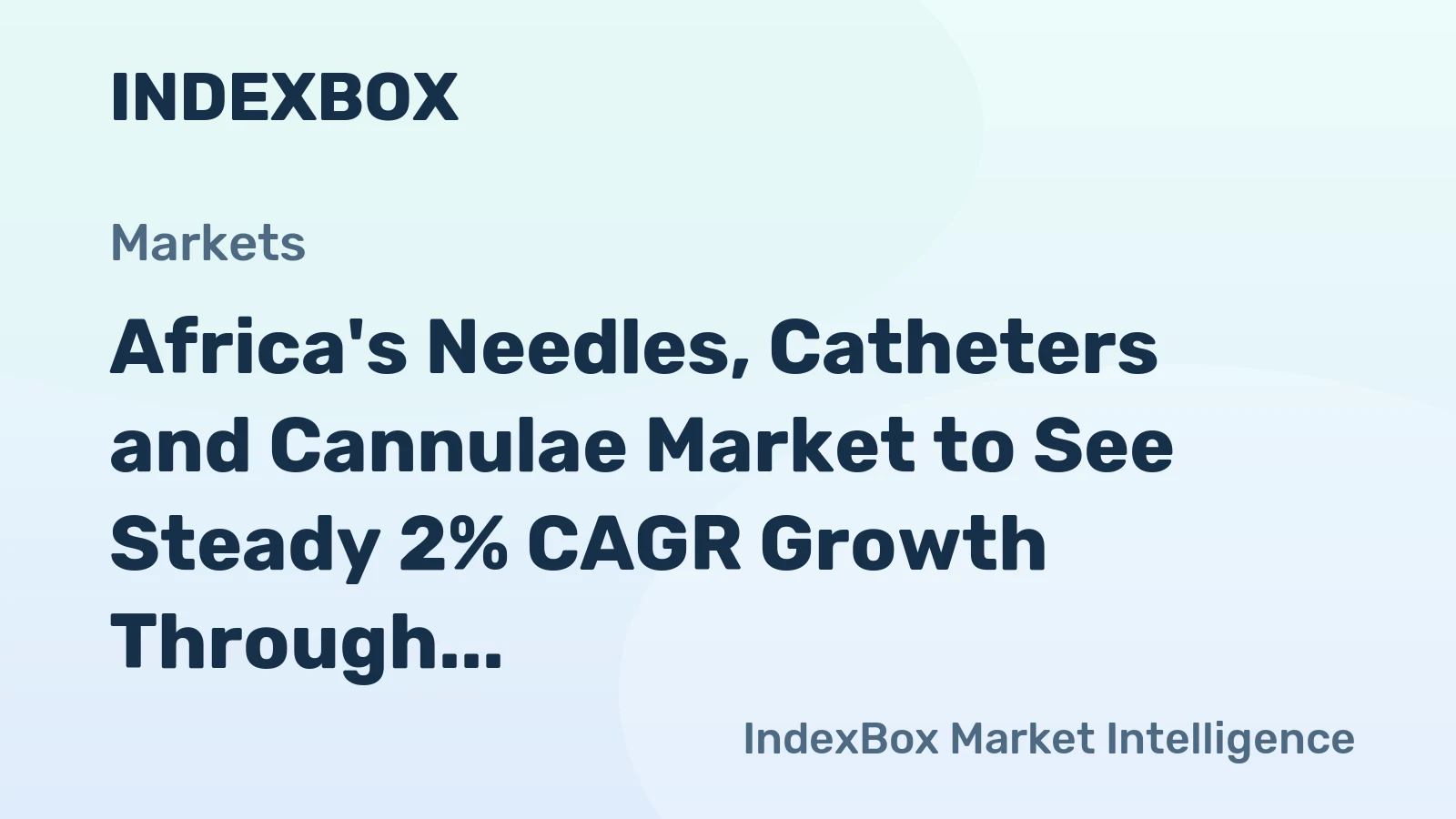 Africa's Needles, Catheters and Cannulae Market to See Steady 2% CAGR Growth Through 2035