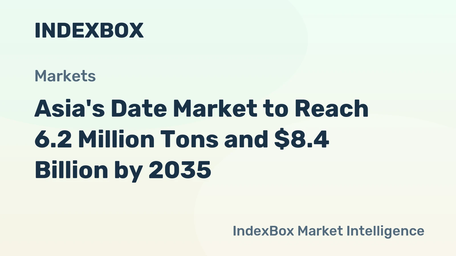 Asia's Date Market to Reach 6.2 Million Tons and $8.4 Billion by 2035