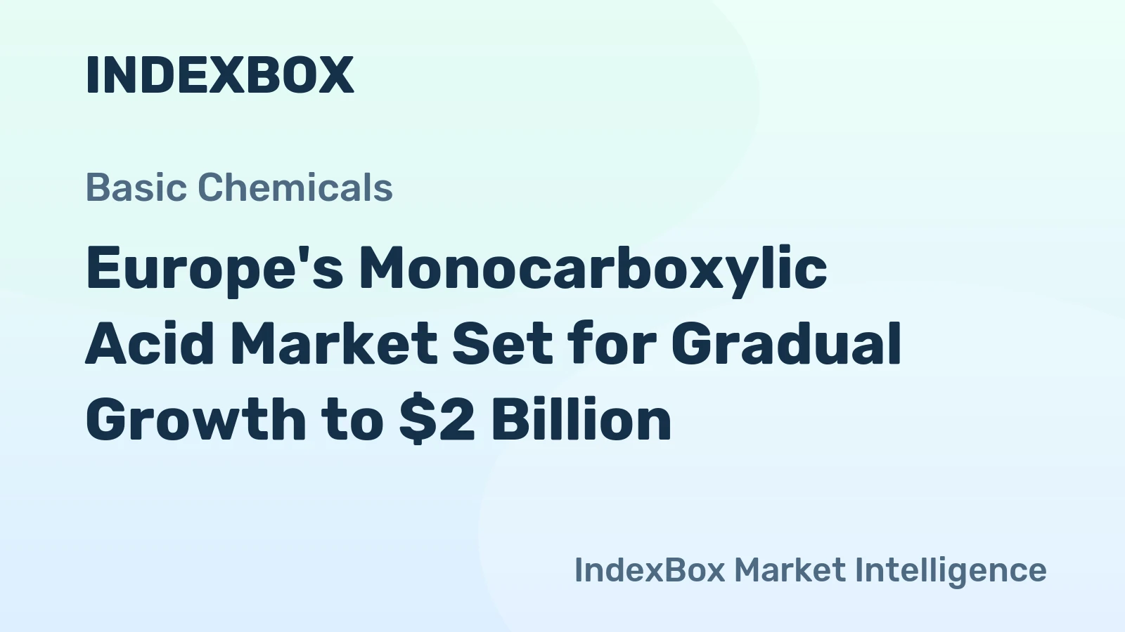 Europe's Monocarboxylic Acid Market Set for Gradual Growth to $2 Billion
