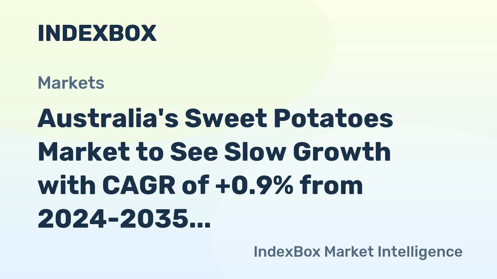 Australia's Sweet Potatoes Market to See Slow Growth with CAGR of +0.9% from 2024-2035