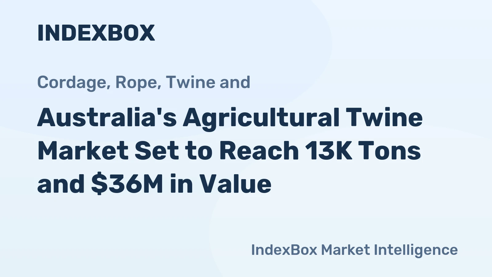 Australia's Agricultural Twine Market Set to Reach 13K Tons and $36M in Value
