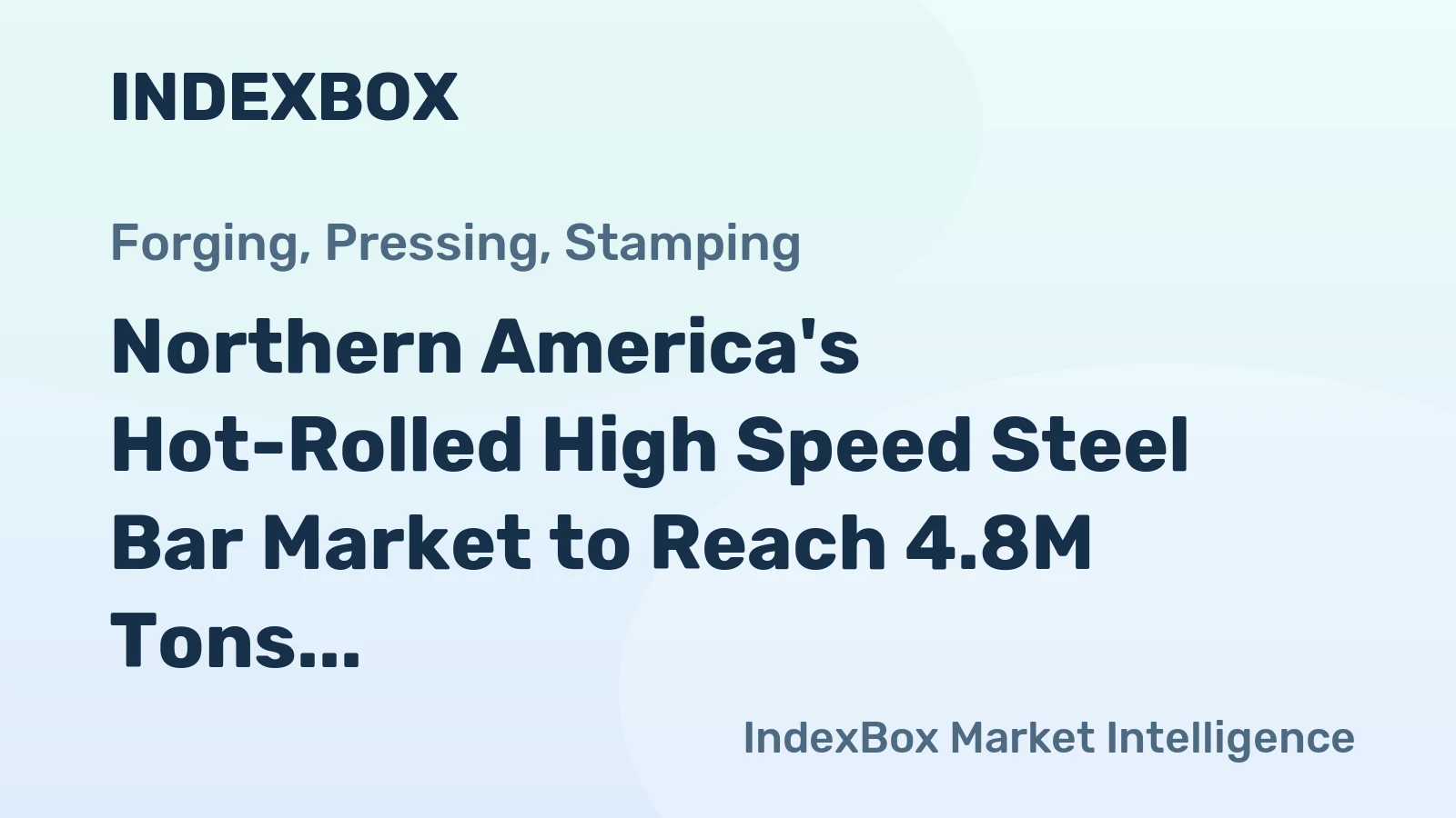 Northern America's Hot-Rolled High Speed Steel Bar Market to Reach 4.8M Tons and $40.9B by 2035